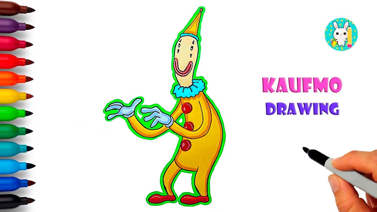How to draw Kaufmo the Amazing Digital Circus💛🧡 Kaufmo drawing easy ...