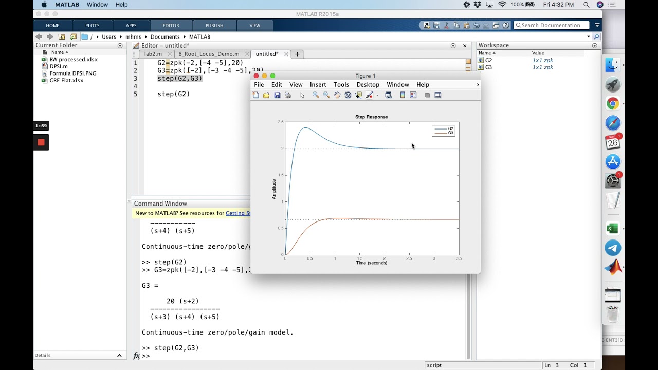 Comparing Step Response of System with Additional Poles/Zeros - YouTube