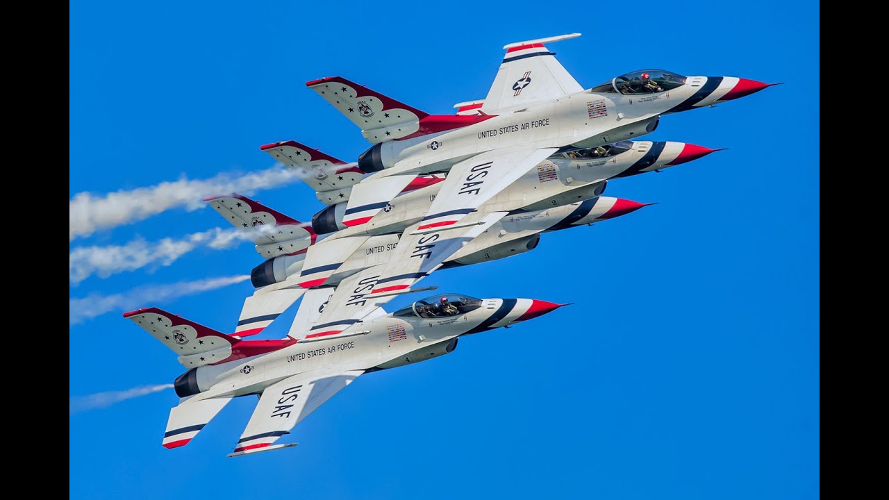 Amazing Air Force Thunderbirds Flight Demonstration Practice - YouTube