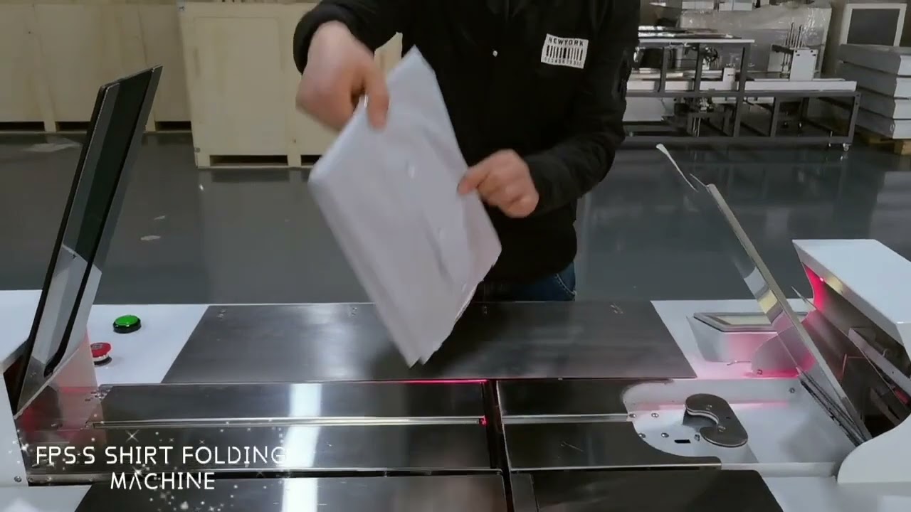 FPS -S Automatic Shirt Folding Machine--special design for shirts - YouTube