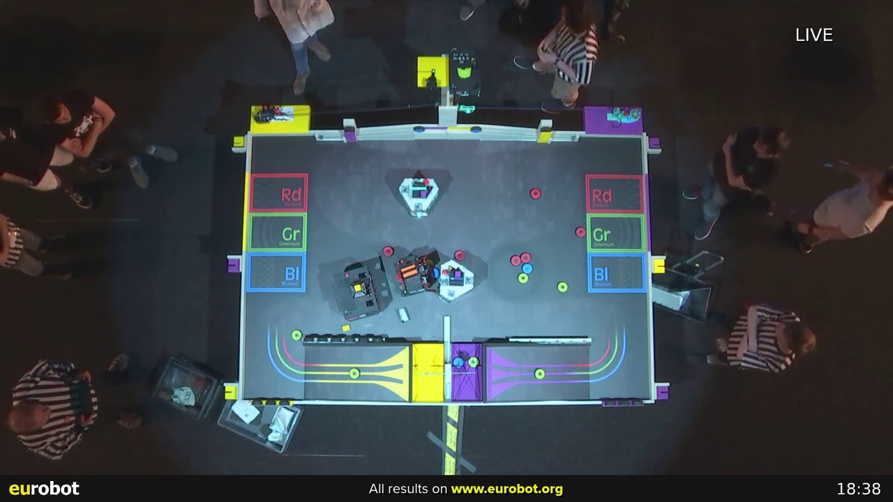 Eurobot 2019 Catch Up setUP vs invaders cut - YouTube