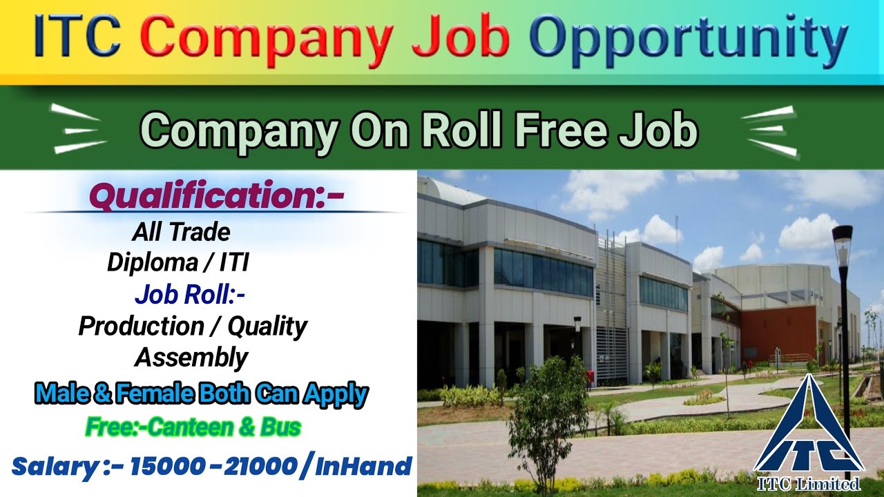 ITC Company Job Vacancy 2023 | JOB IN PUNE | ONLY FOR ITI & DIPLOMA ...