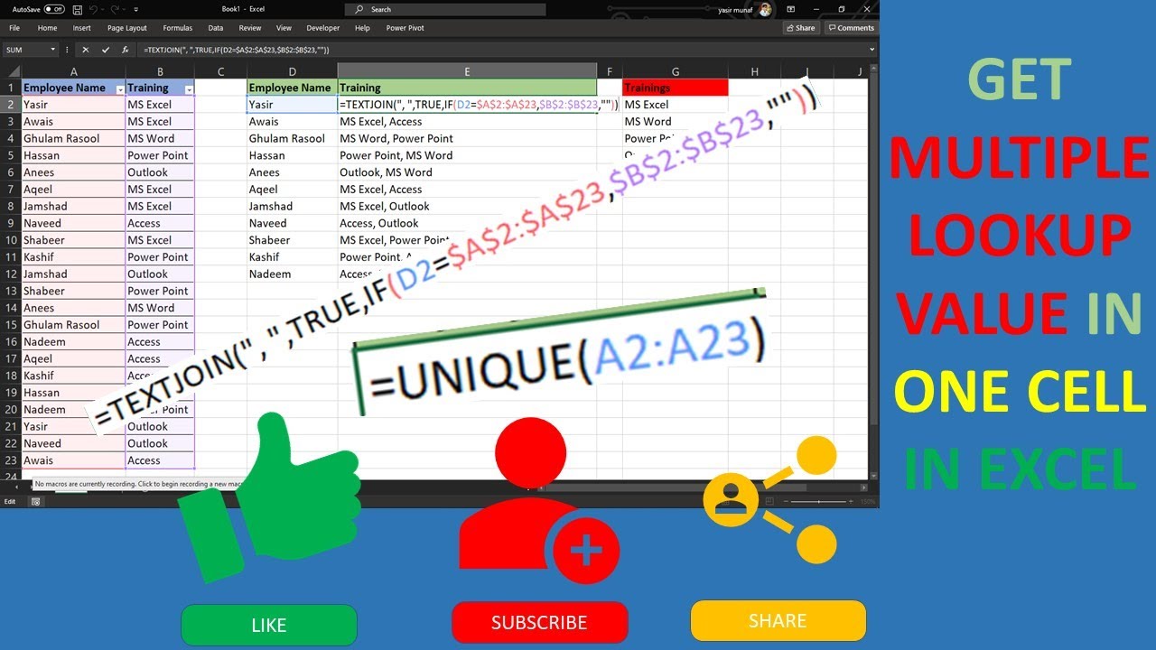 Lookup Return Multiple Values In One Cell In Excel In Urdu Textjoin lookup-return-multiple-values-in-one-cell-in-excel-in-urdu-textjoin