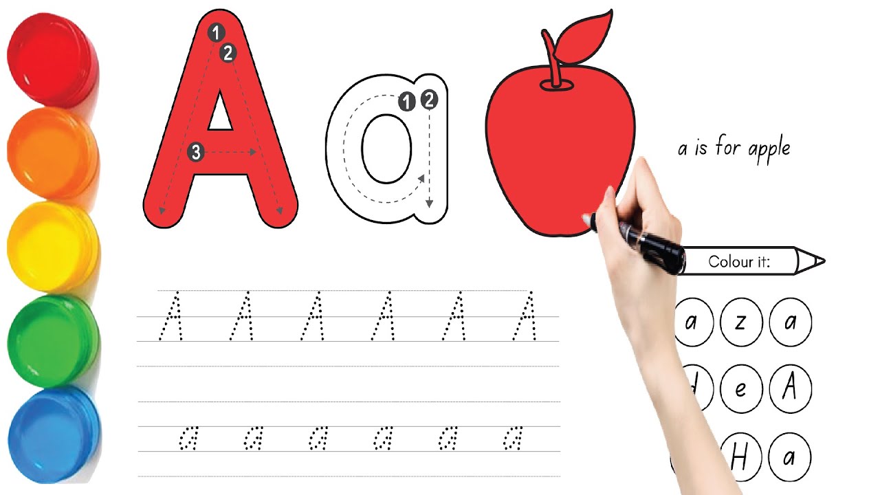 Learn to Write Your ABCs! Tracing & Coloring 11 - YouTube