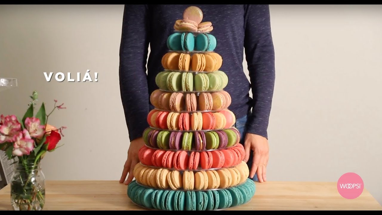 HOW TO | LARGE MACARON PYRAMID - YouTube