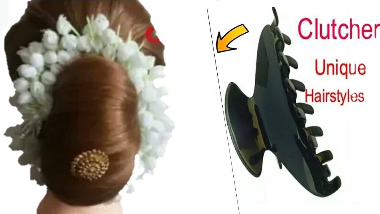 EASY THIN HAIR JUDA WITH CLUTCHER AND GAJRA - YouTube