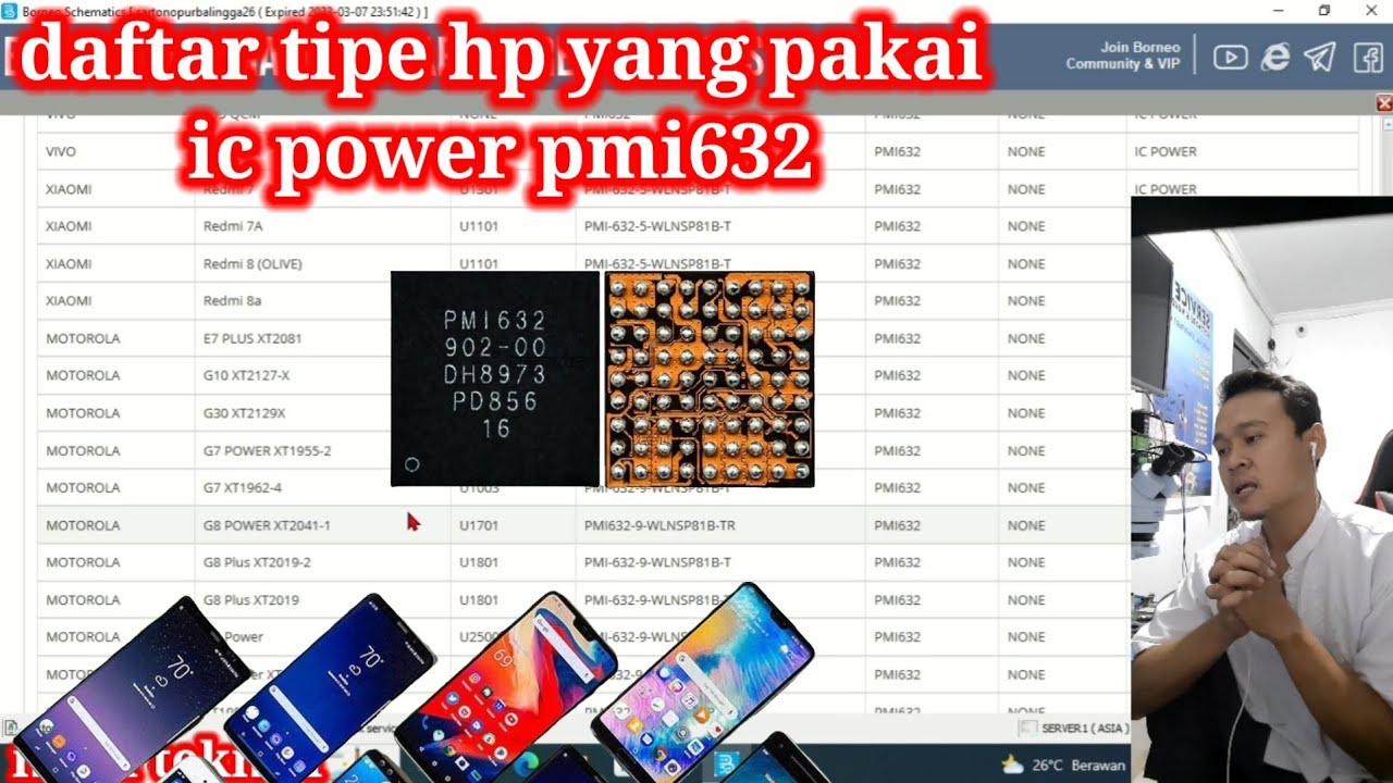 daftar hp yang menggunakan ic power pmi632 - YouTube