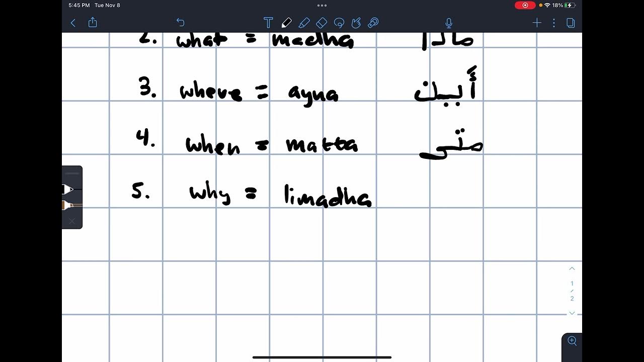 Learn how to ask questions in Arabic with Danny - YouTube