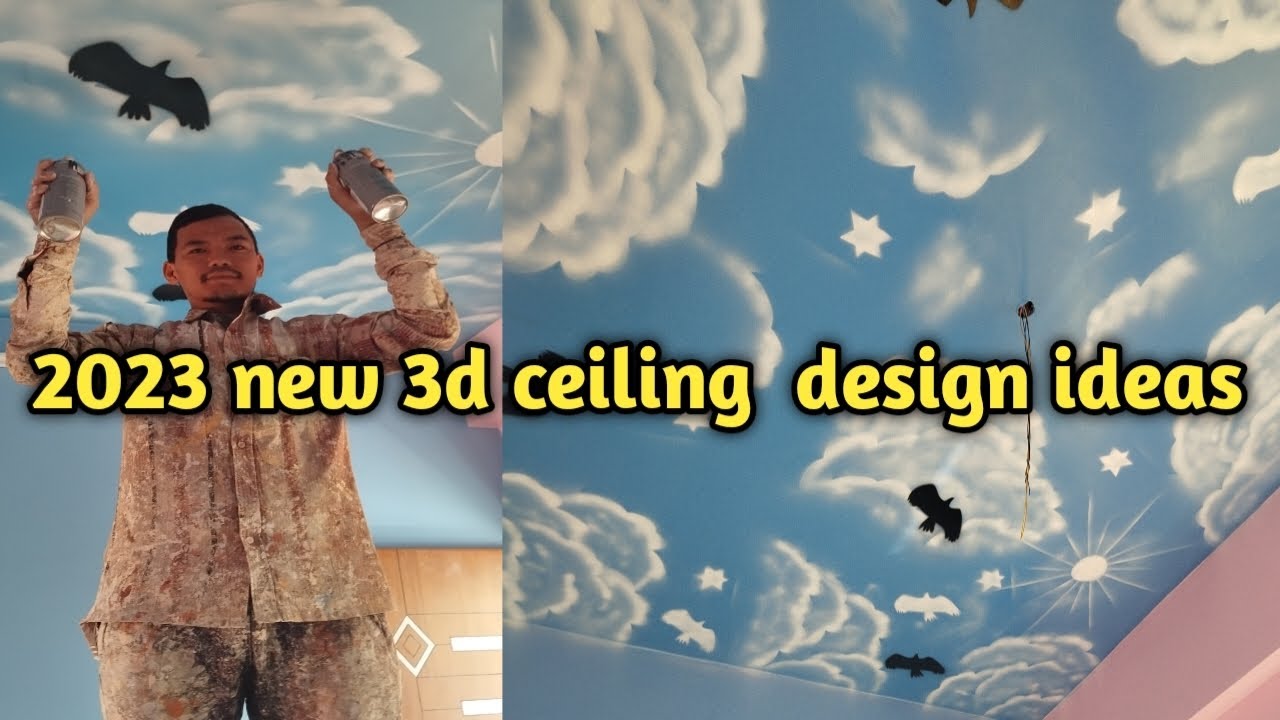 2023 Latest New Ceiling Spray Painting Design// 3d Ceiling design ...