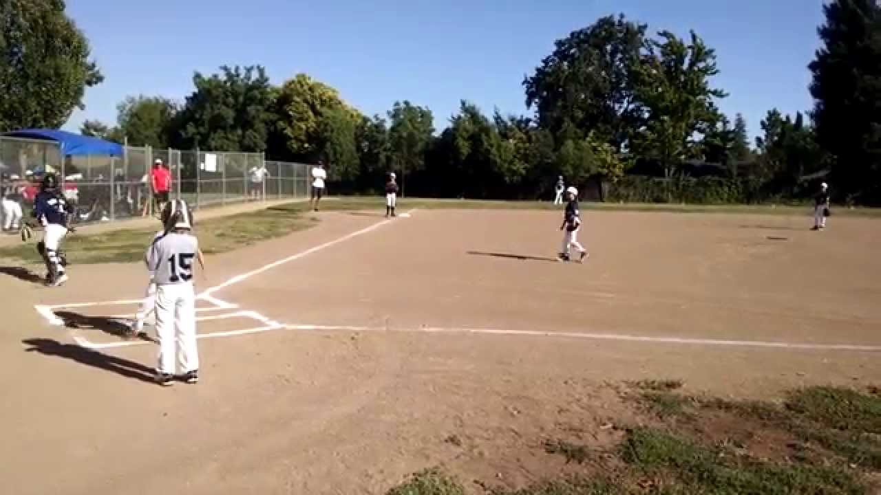 Jacob Delay Steals 3rd then home in 1st Inning - July 15, 2015 - YouTube