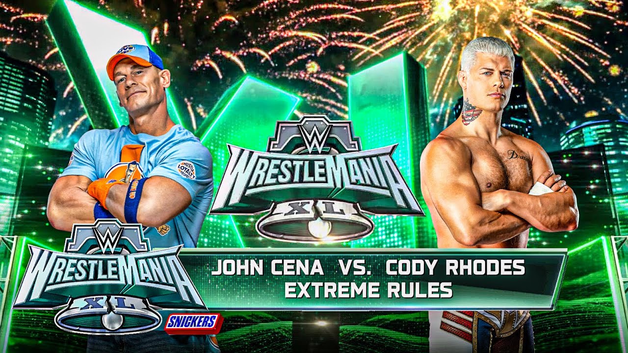 John Cena Vs Cody Rhodes - Extreme Rules Match At Wrestlemania - YouTube