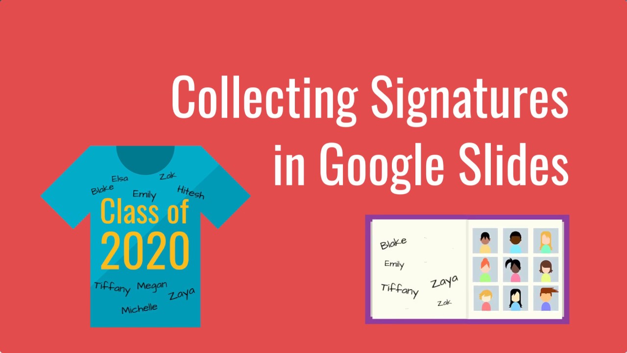 Collecting Signatures in Google Slides (for Yearbooks, T Shirts, etc ...