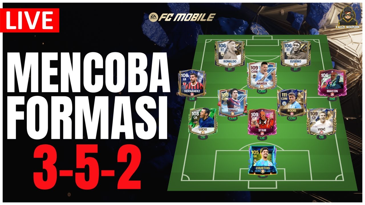 MENCOBA FORMASI 3 5 2 DENGAN SQUAD INI !! APAKAH BAGUS? FC Mobile ...