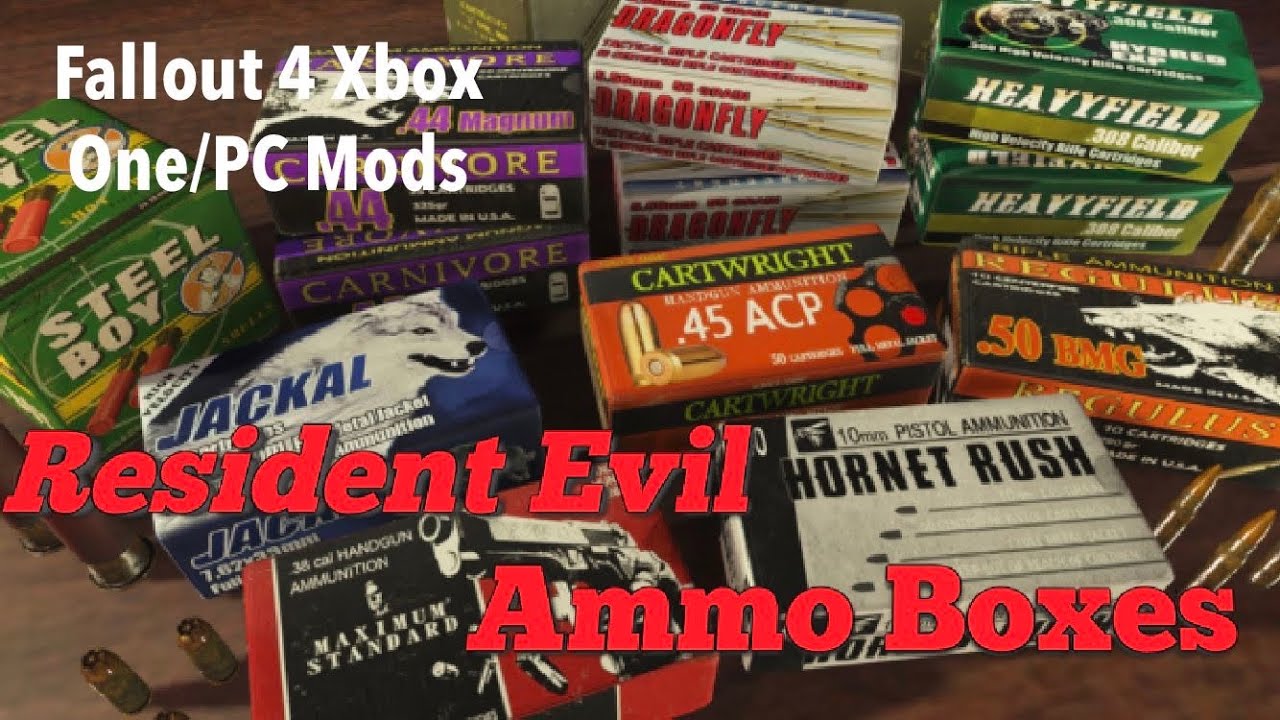 Resident Evil Ammo Boxes Fallout 4 Xbox One/PC Mods - YouTube