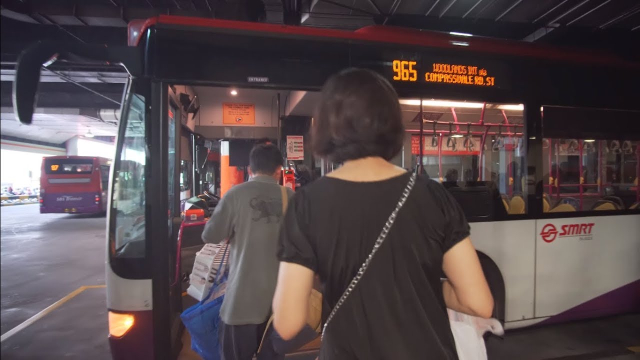 Singapore, ride with bus 965 from Sengkang to Blk 154 - Yishun - YouTube