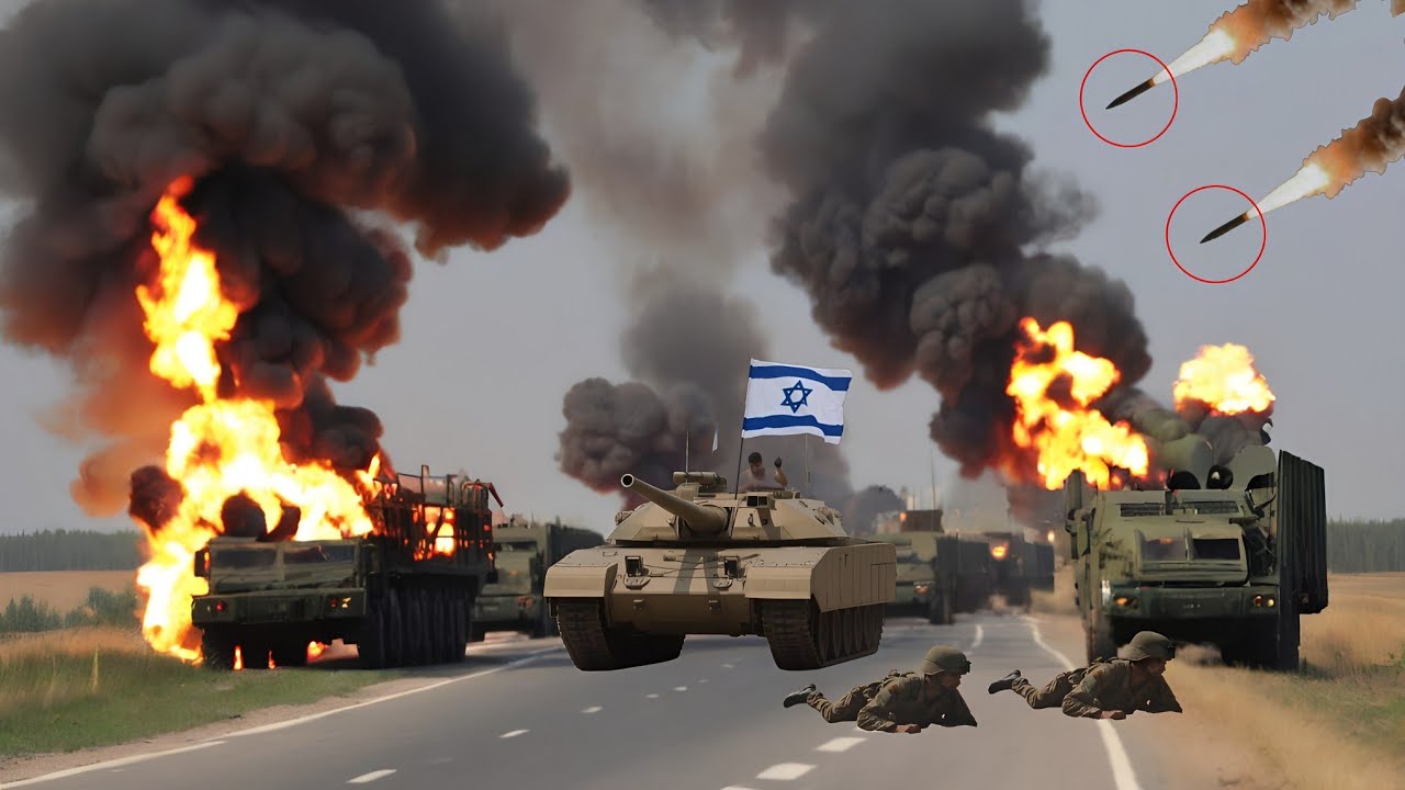 2 hours ago! Israeli tank and ammunition truck convoy destroyed by ...