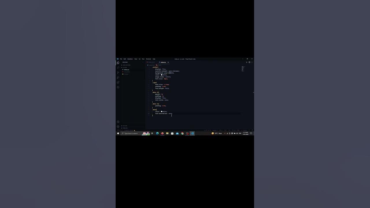 Creating a responsive navigation bar /#status #coding #codinglife #shortvideo - YouTube