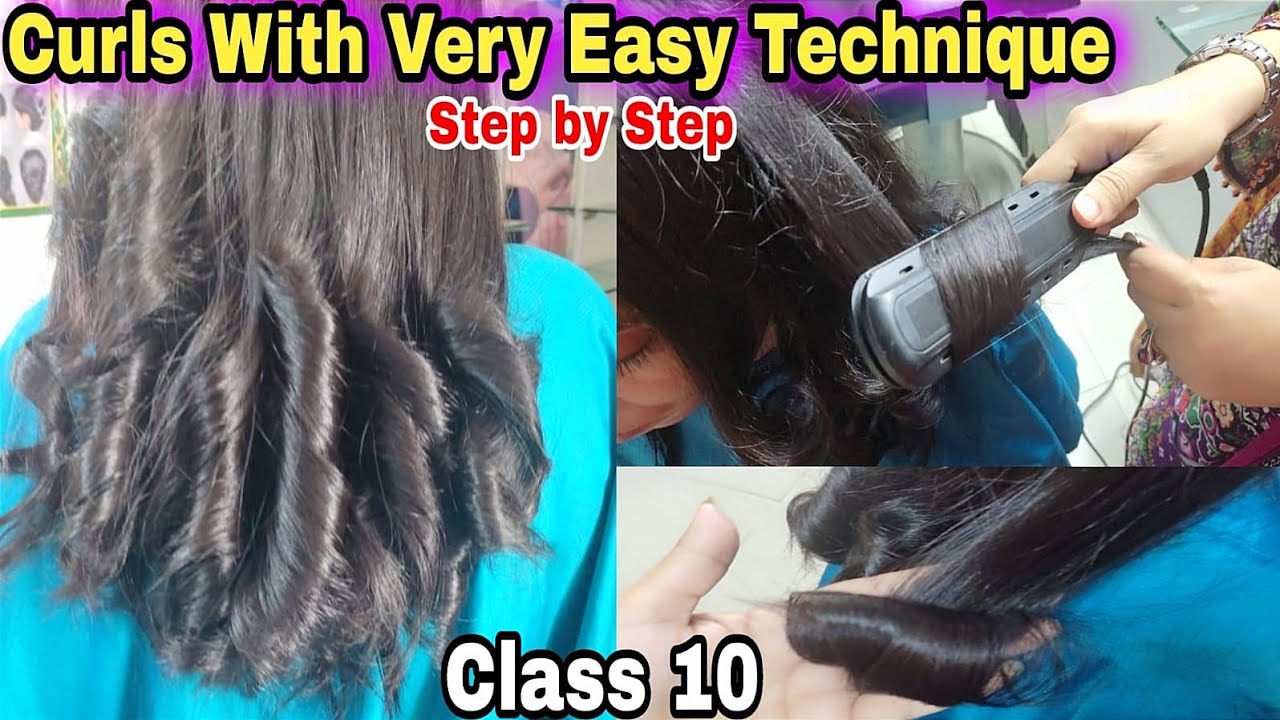 How To Make Professional Perfect Curls With Straightener Step by Step ...