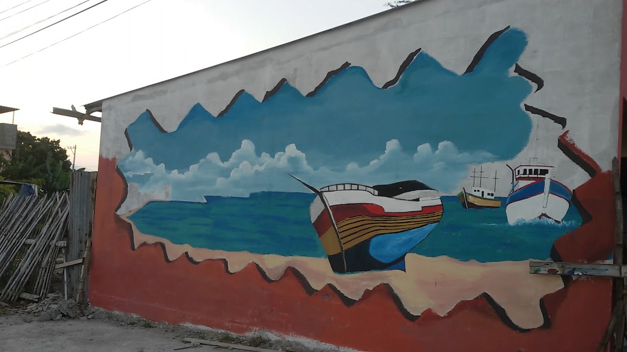 Mural en 3D en Manta - YouTube