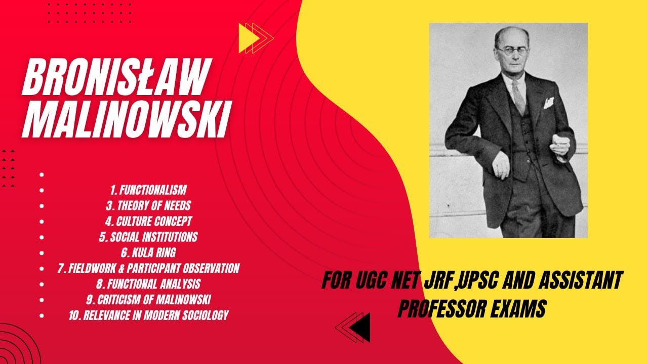 Bronisław Malinowski Full Coverage| UGC NET / UPSC Sociology ...