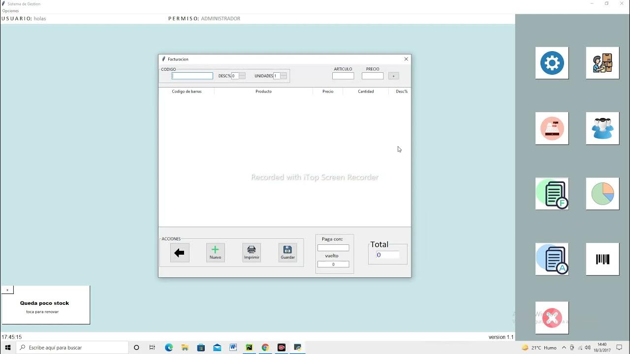Sistema de ventas python tkinter - YouTube