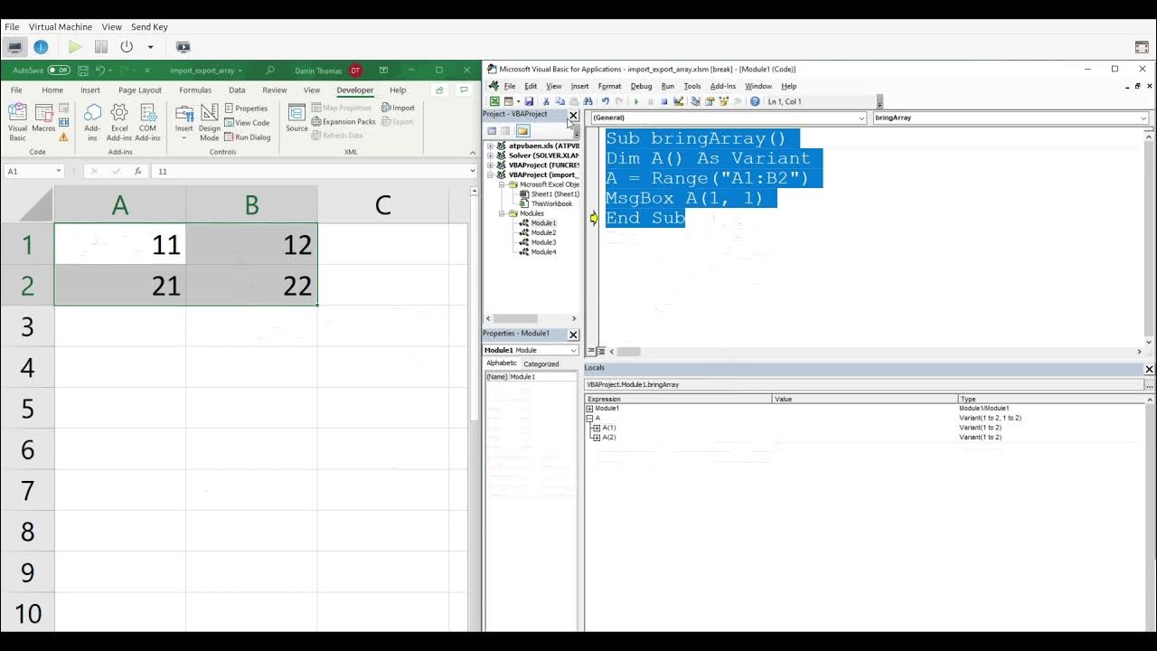 Importing/Exporting Arrays in Excel VBA - YouTube Importing/Exporting Arrays in Excel VBA - YouTube