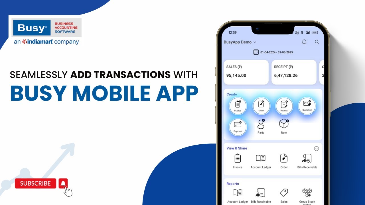 Seamlessly Add Transactions with BUSY Mobile App (English) | BUSY ...