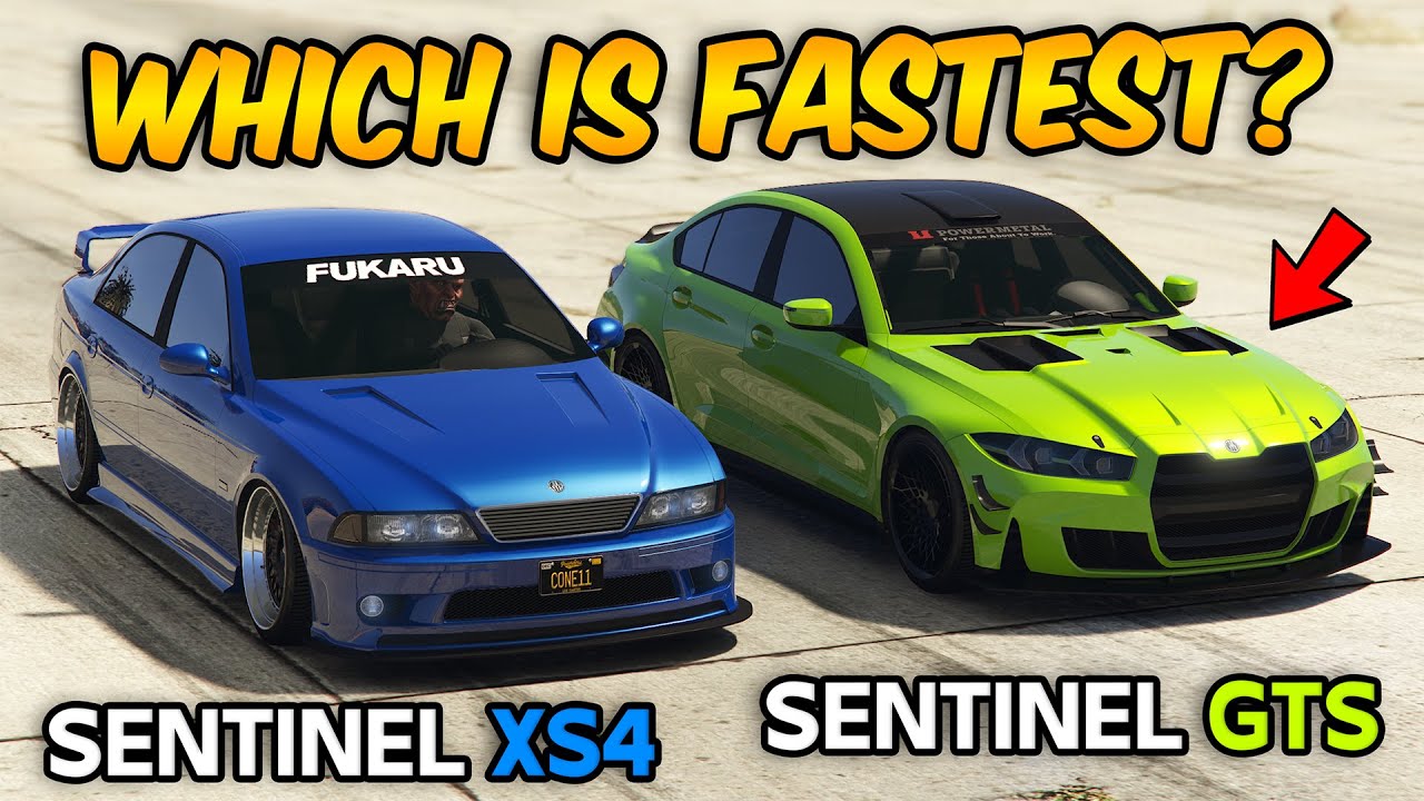 GTA 5 ONLINE - SENTINEL XS4 VS SENTINEL GTS (WHICH IS FASTEST?) - YouTube