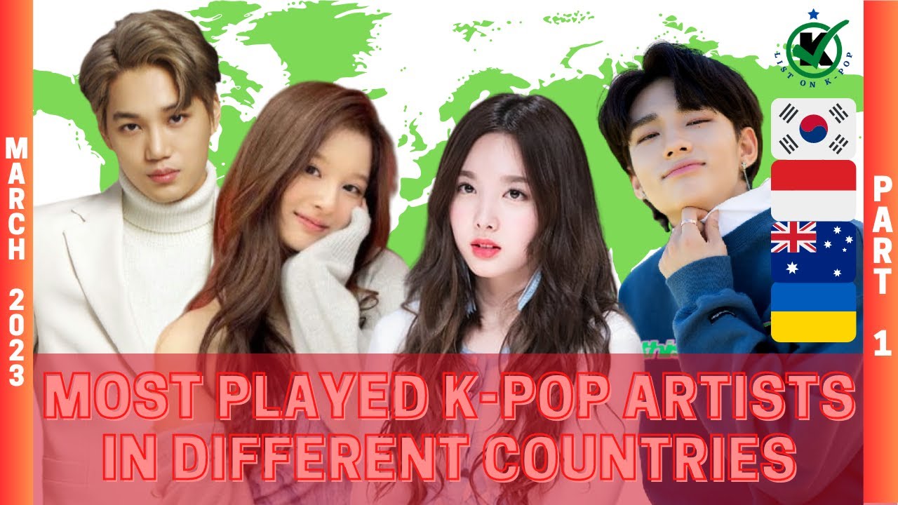 [TOP 15] PART 1 | MOST PLAYED K-POP ARTISTS IN DIFFERENT COUNTRIES ...