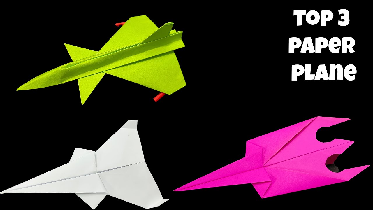 Top 3 how to make a paper airplane | paper aeroplane | paper craft ...