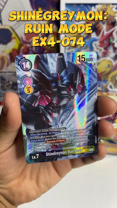 ShineGreymon: Ruin Mode EX4-074 SEC #digimoncardgame - YouTube