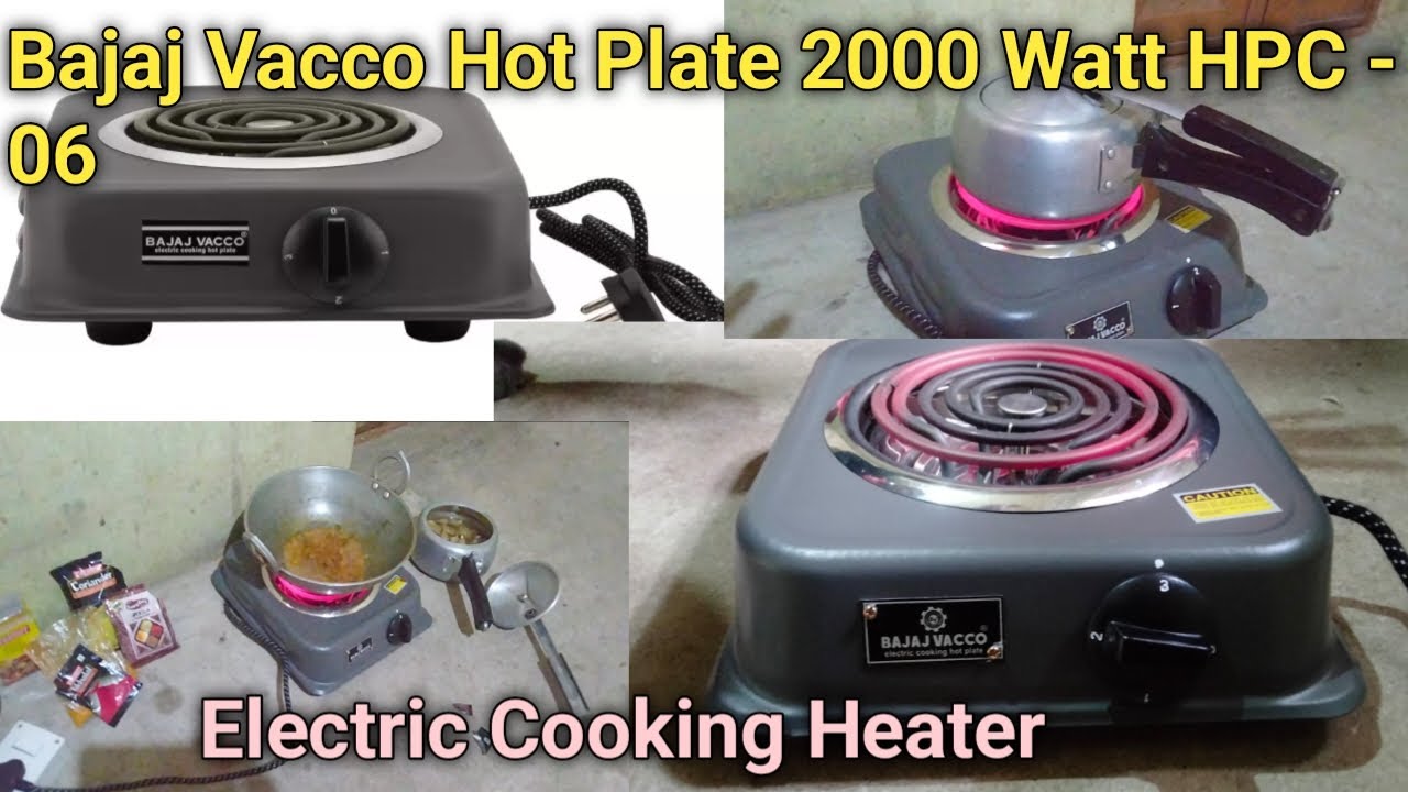 BAJAJ VACCO HOT PLATE 2000 WATT HPC - 06 Electric Cooking Heater ...