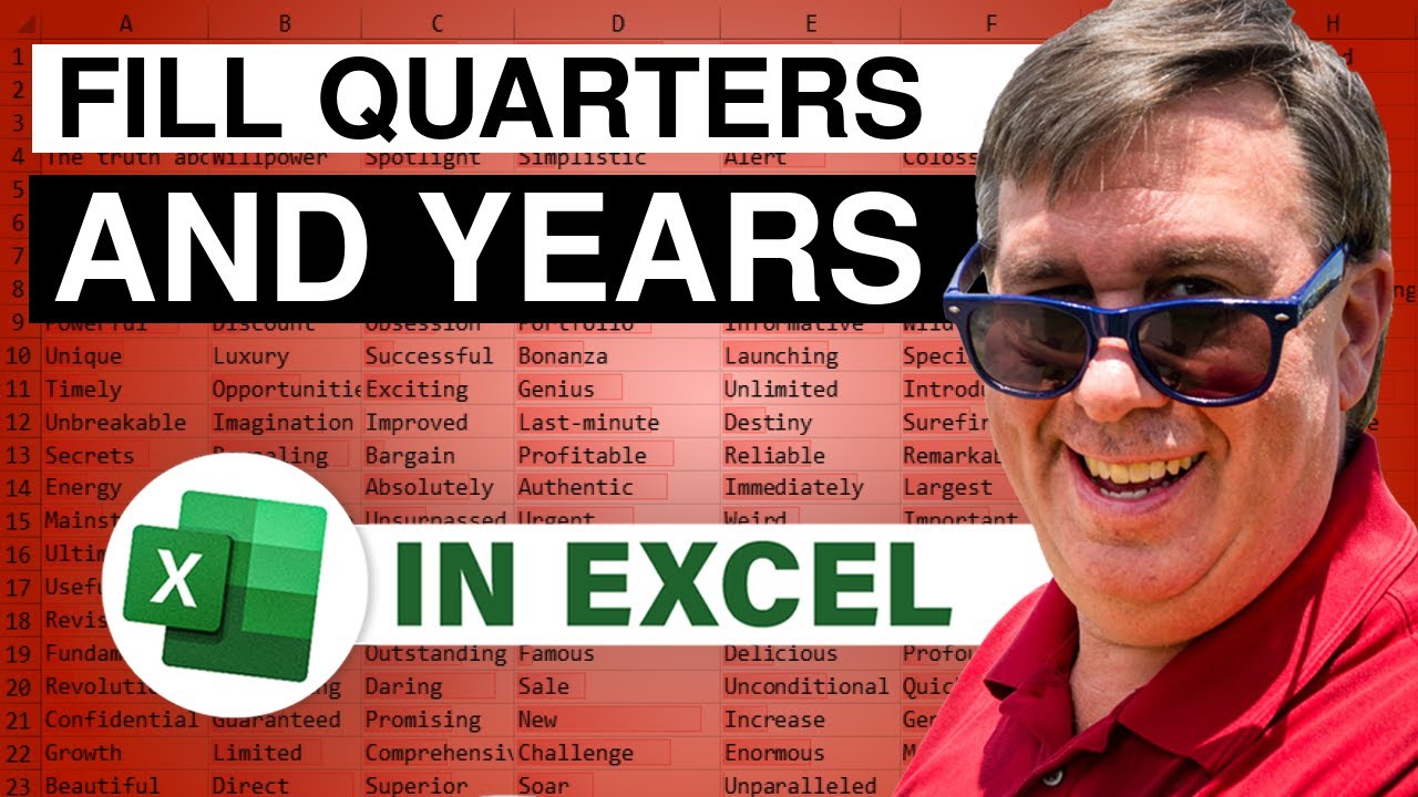 Excel - Fill Quarters and Years in Excel with the Fill Handle - 1Q 2010 ...