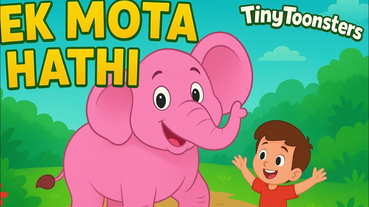 Ek Mota Hathi | Nursery Rhymes for kindergarten | Elephant Song for ...