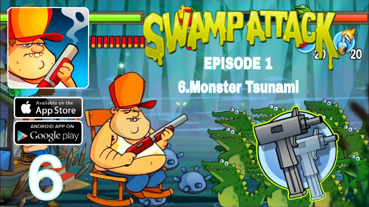 Swamp Attack Part 6 Monster Tsunami - gameplay Android/iOS. - YouTube