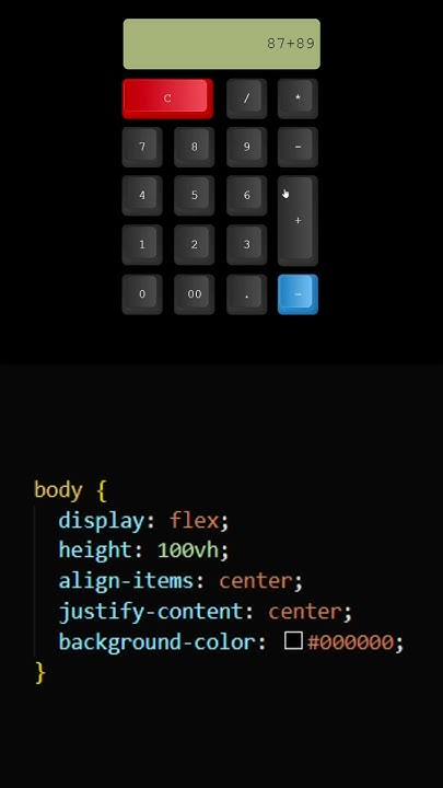 Create A Simple Calculator In Html And Css 1 Minute Tutorial Codinghtmlcss Html Youtube