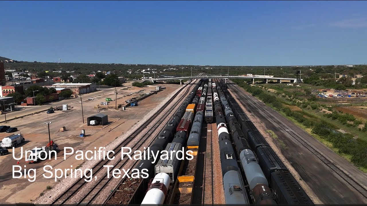 Union Pacific Railyards, Big Spring, Texas with DJI Air 3 - YouTube
