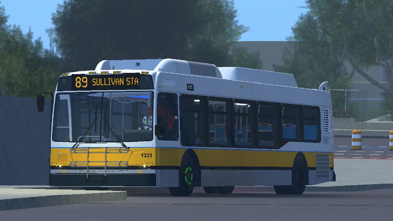[MBTA Roblox] New Flyer DE40LFR 1331 on the 89 To Sullivan Square ...