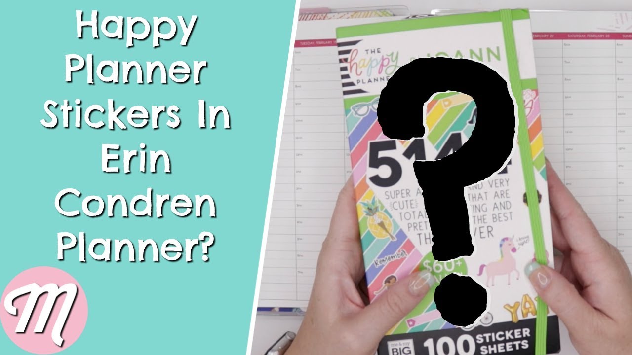 Can You Use Happy Planner Stickers With Erin Condren? EC Plan With ME ...