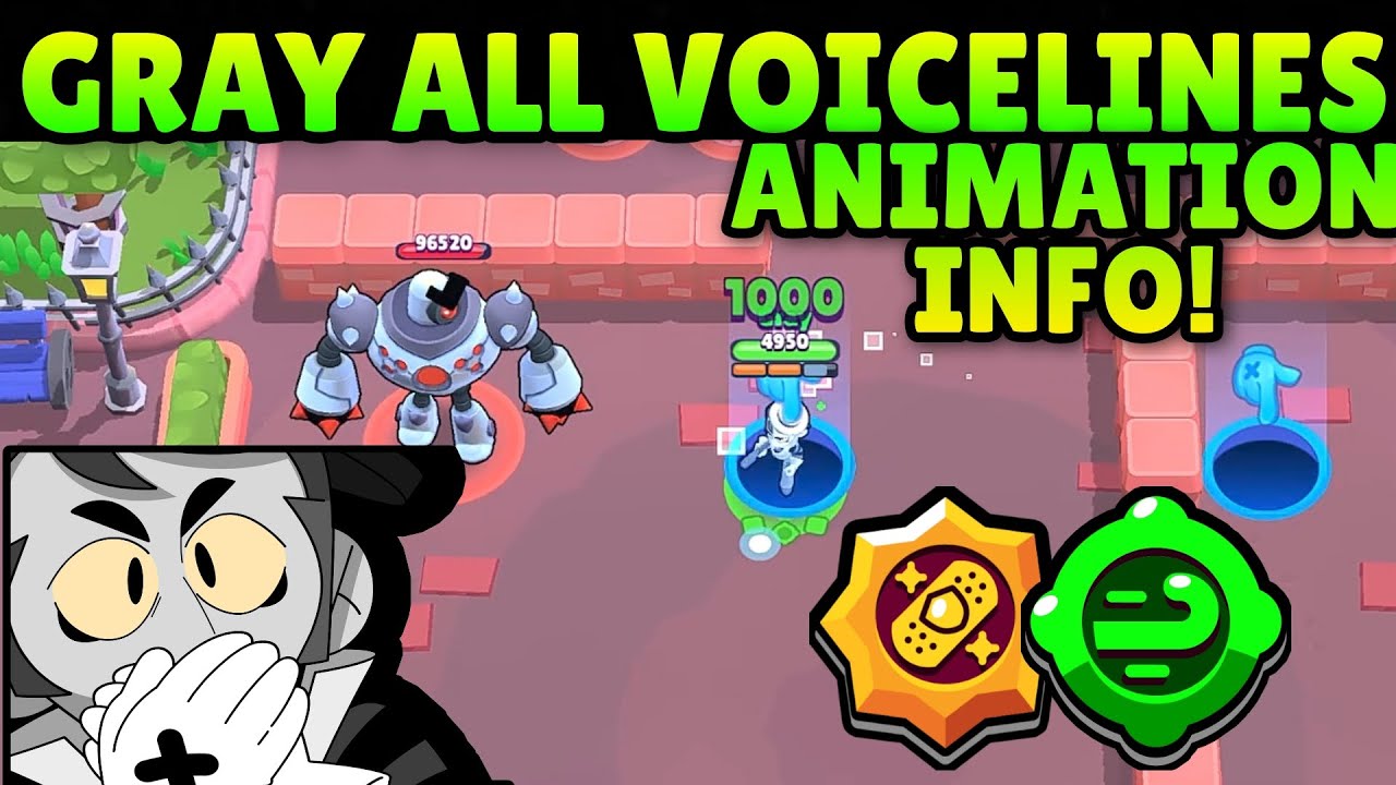 New Brawler Gray Voice Lines, Info! And Gameplay - YouTube
