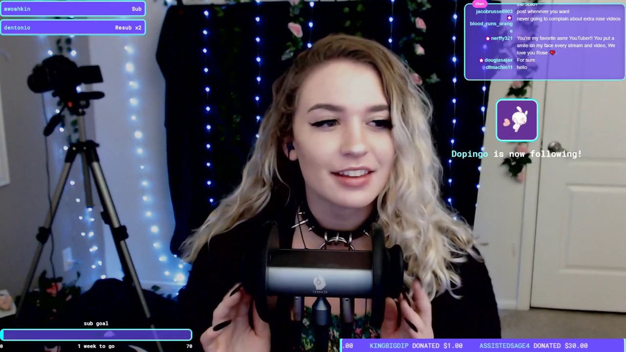 brushing, whispering, rambling, tapping sounds (ASMR twitch stream)