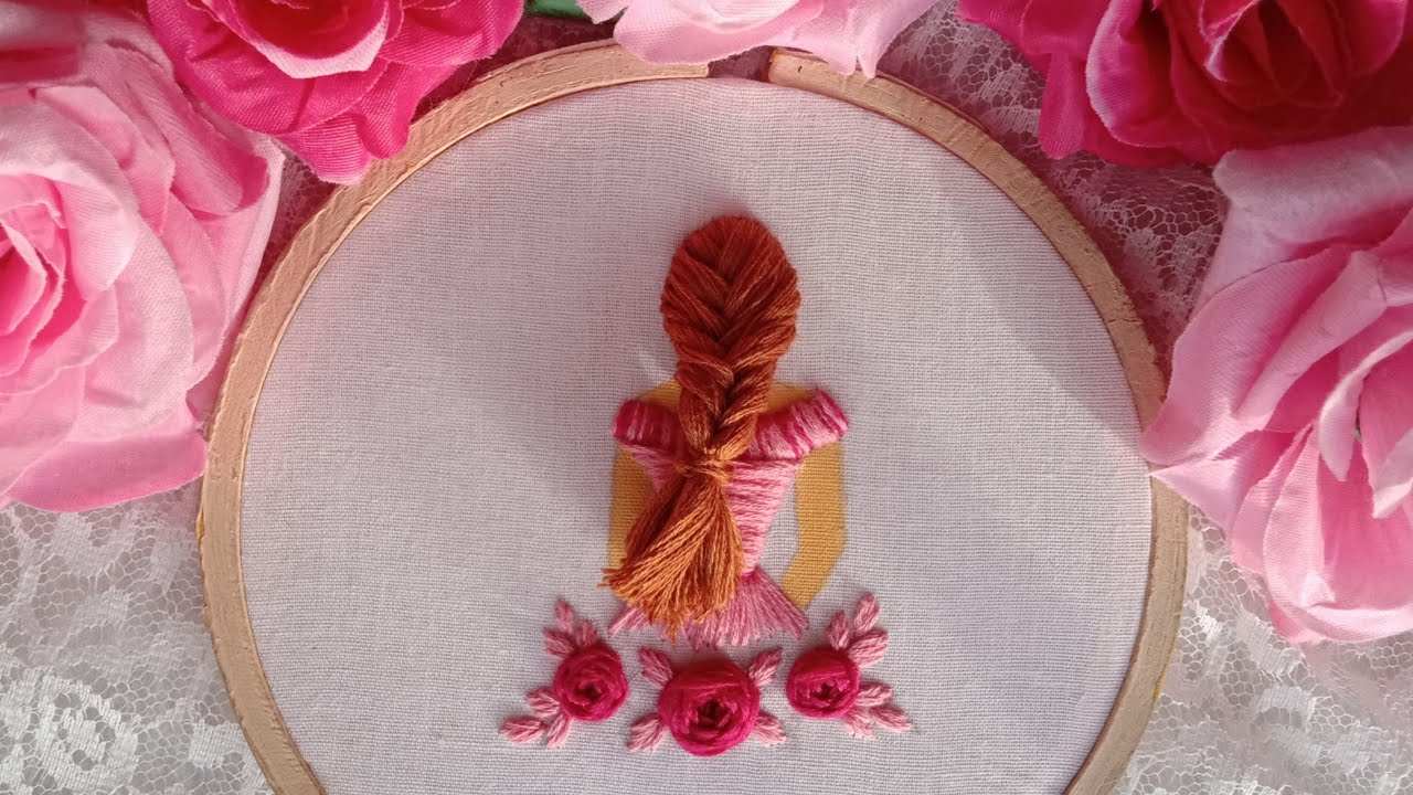 Girl and Hair embroidery || Hand Embroidery Tutorial for Beginners ...