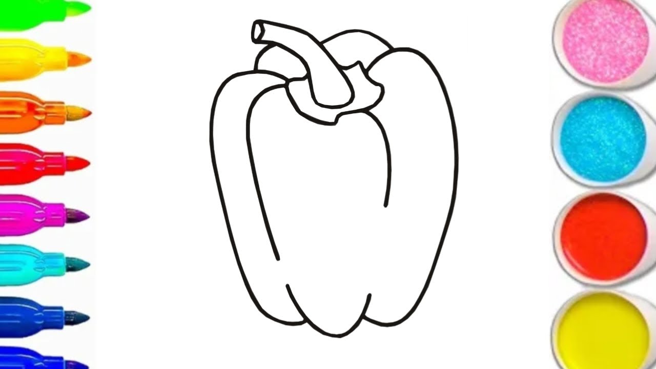 HOW TO DRAW A PEPPER, DRAW CUTE THINGS - YouTube