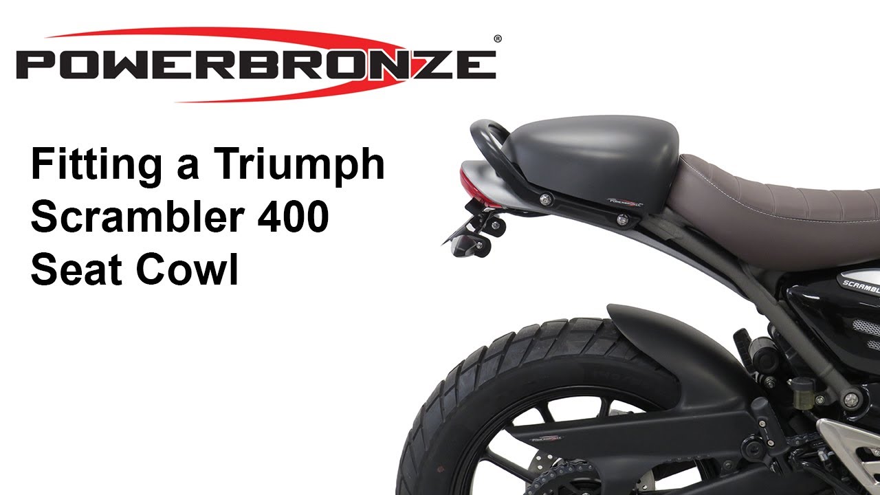 Fitting a Seat Cowl to the Triumph Scrambler 400 - YouTube