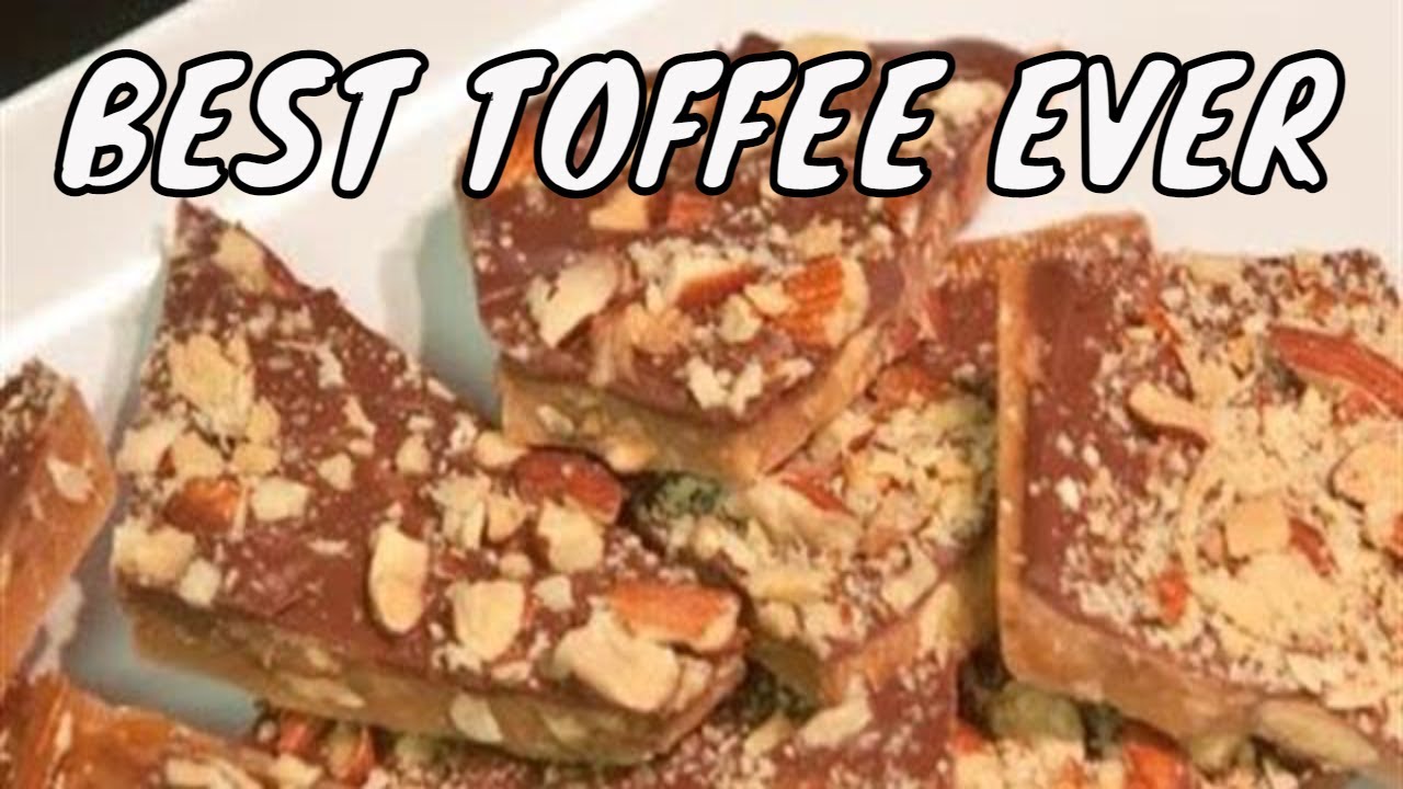 TOFFEE with Almonds n Chocolate 2/2 | Toffee Recipes - YouTube