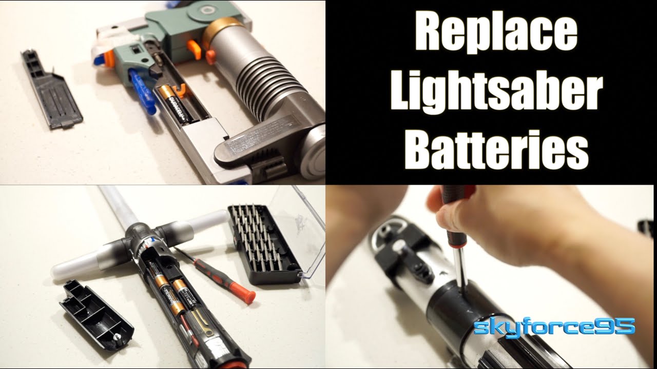 How to Replace Batteries in Lightsabers - YouTube
