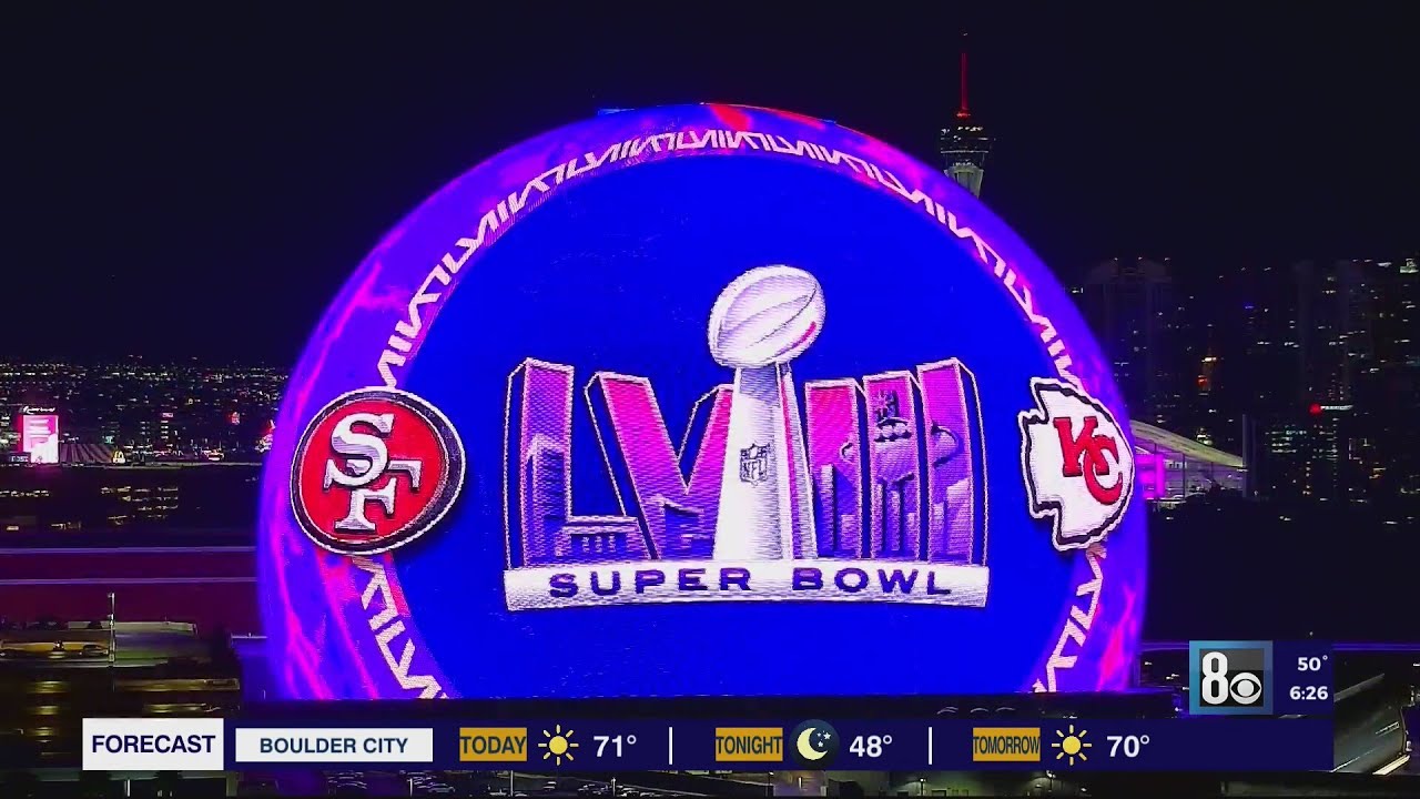 The Sphere gets ready for Super Bowl - YouTube