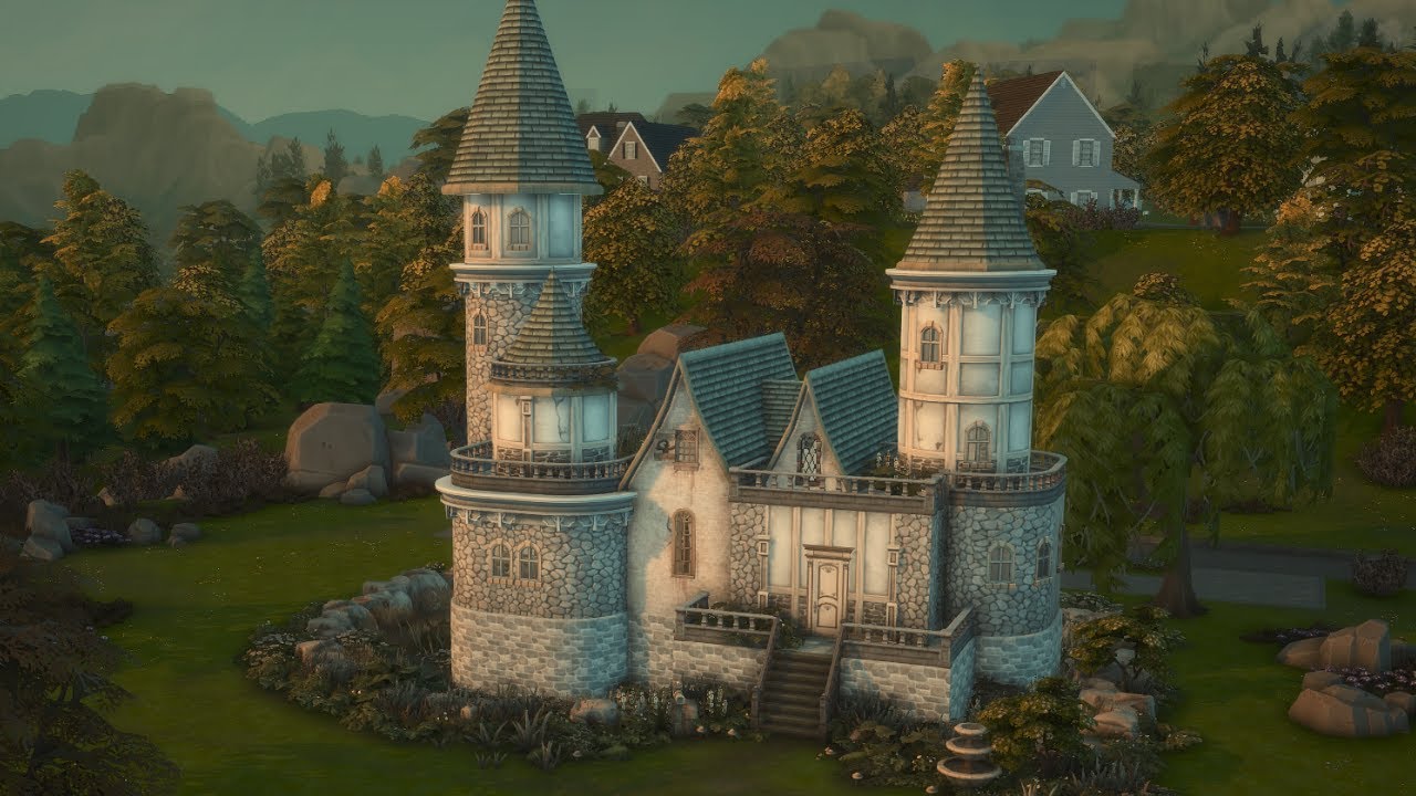 Haunted Castle (The Sims 4 SpeedBuild No CC) - YouTube