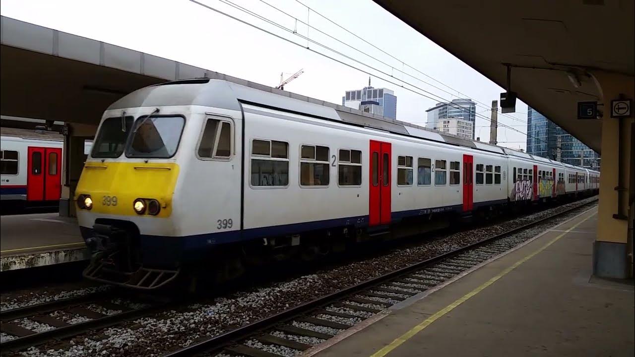 NMBS/SNCB AM80 399 + 352 Departing Brussels Nord Station on 27/06/16 - YouTube