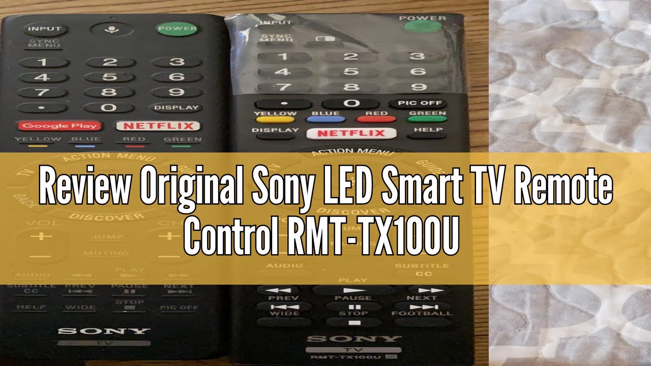 Review Original Sony LED Smart TV Remote Control RMT-TX100U Netflix ...